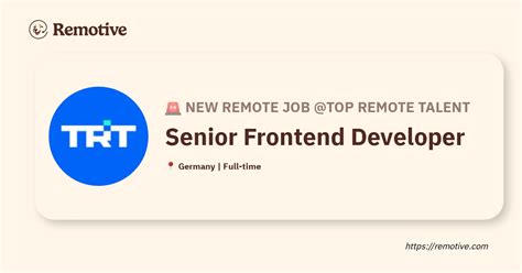 [hiring] senior frontend developer top remote talent