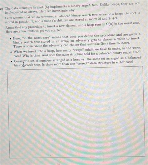 Solved A Suppose You Are Given A Min Heap Containing N
