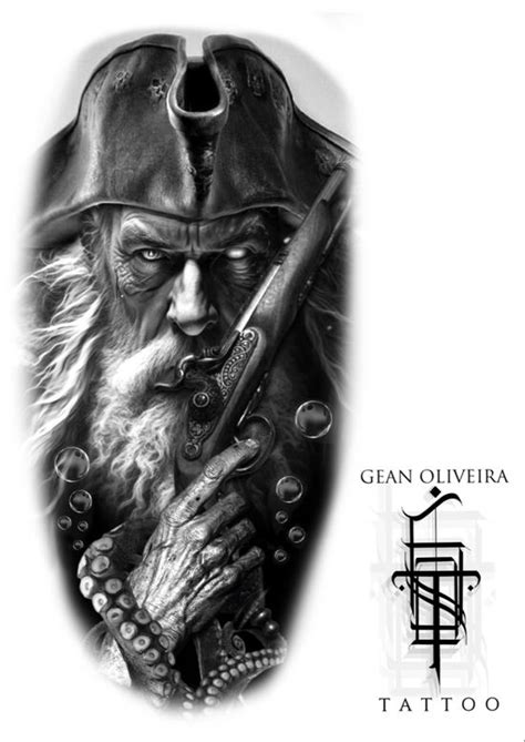Pirate Tatuagens Preto E Cinza Ideias De Tatuagens Tattoo Preto E Cinza