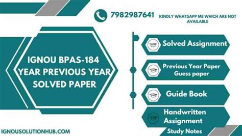 Ignou Bpas 184 Year Previous Year Solved Paper Ignou Solved Assignment