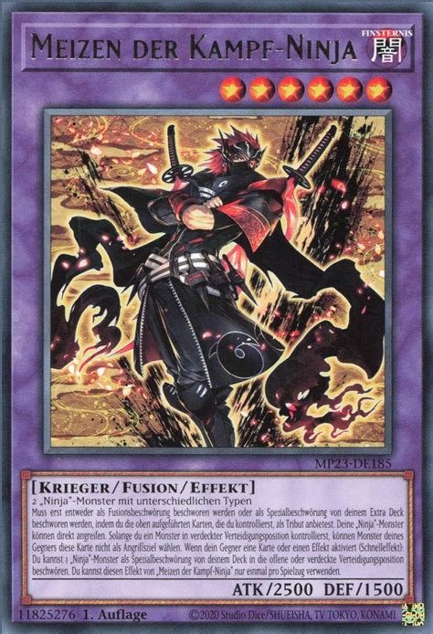 Recollectibles Sammelkarte Yugioh Karte Meizen Der Kampf Ninja Deutsch