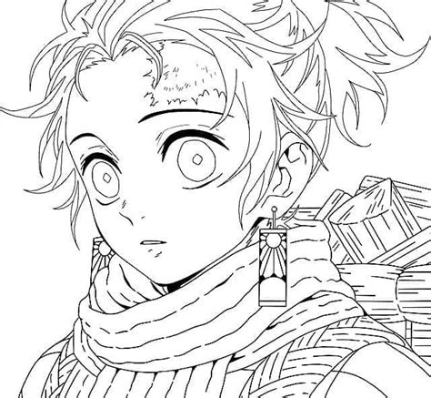 Målarbild Demon Slayer Tanjiro Skiv Ut Gratis På