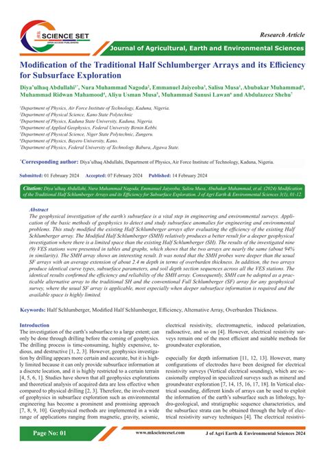 pdf modification of the traditional half schlumberger arrays and its