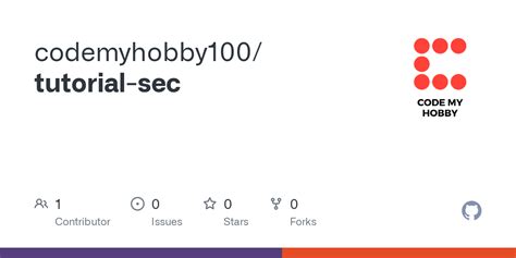Github Codemyhobby100tutorial Sec