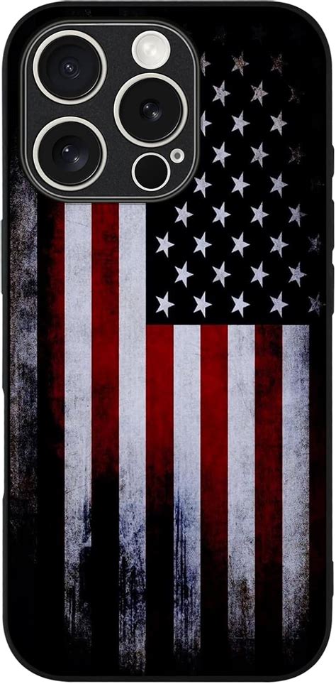Qgx Compatible With Iphone 16 Pro Case American Flag