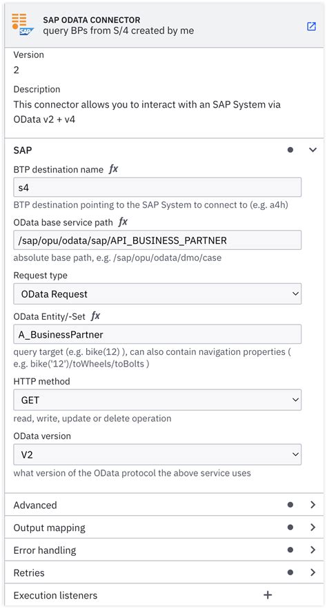Sap Odata Connector Camunda 8 Docs
