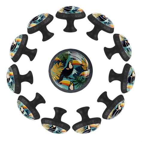 12 Pack Round Glass Drawer Knobs For Kitchen Cabinet With Screws