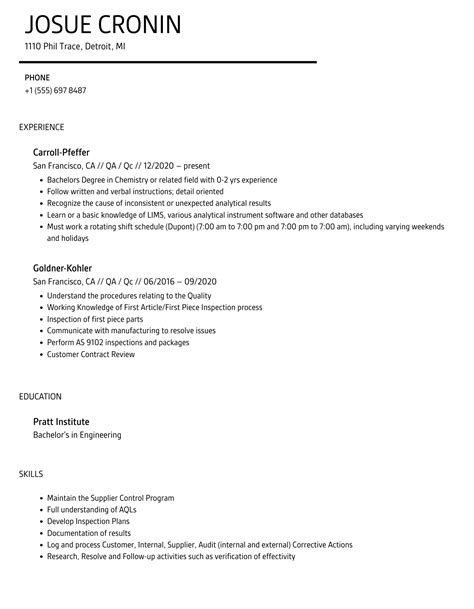 QA Qc Resume Samples Velvet Jobs QA Qc Resume Samples Velvet Jobs