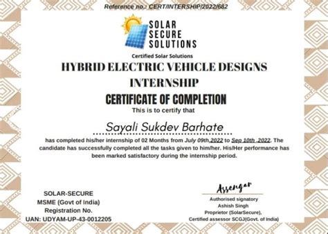 Sayali Barhate On Linkedin Internship Solar Electric