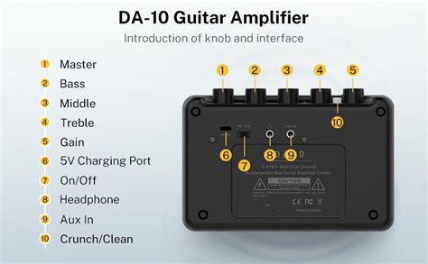 Donner 5w Mini Electric Guitar Amplifier Mini Guitar Amp Portable For