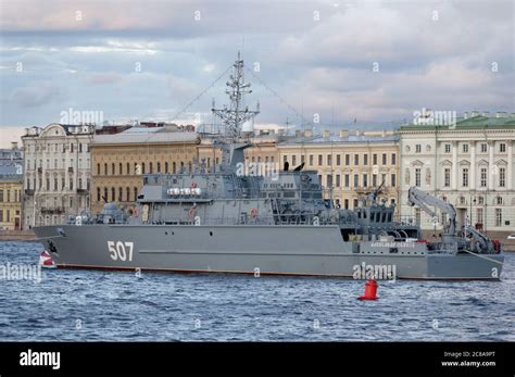 Russian Navy Alexandrit Class Minesweeper Aleksandr Obukhov On Neva