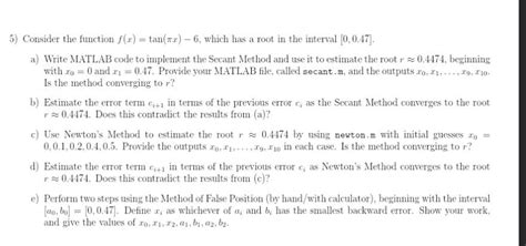 Solved Consider The Function Fxtanπx−6 Which Has A