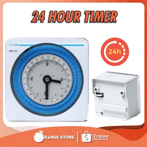 24 Hours Analog Hager Timer Switch Timer Ah711 Shopee Malaysia