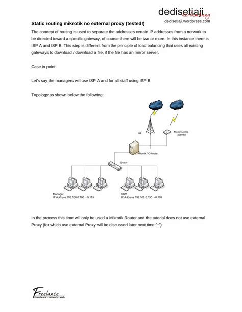 Pdf Static Routing Mikrotik Dokumentips
