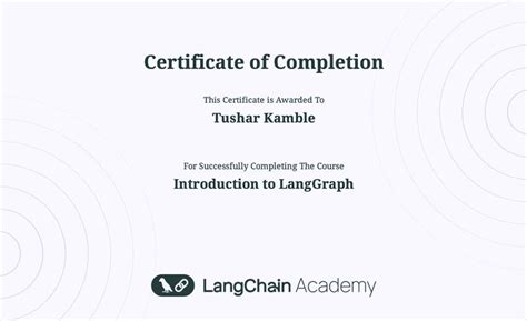 Im Pleased To Share That I Have Successfully Completed The Introduction To Langgraph Course