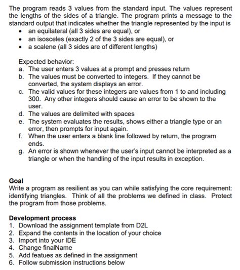 The Program Reads 3 Values From The Standard Input