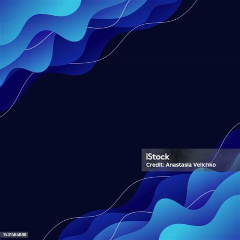 파란색 추상 배경 파란 파도 사각형 벽지 그라데이션 흰색 선 무늬 0명에 대한 스톡 벡터 아트 및 기타 이미지 0명 곡선 그라데이션 Istock