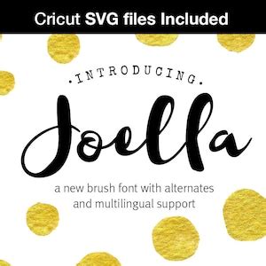 Cursive SVG Font Brush Script Font SVG Calligraphy Font Joella Font Wedding Font Can