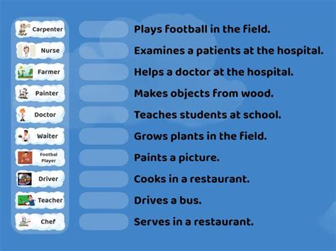 Exercise Grade 5 Chapter 6 Occupation Match Up