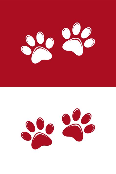 Paw Print Vector Illustration Template Masterbundles