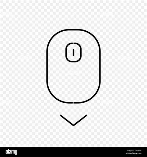 Scroll Down Computer Mouse Icon On Transparent Background Stock Vector Image Art Alamy