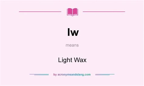 Lw Light Wax In Undefined By
