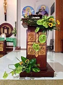 10 Ide Bunga Mimbar Bunga Rangkaian Bunga Dekorasi Altar