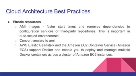 Cloud Architecture Best Practices Ppt