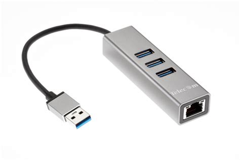 Usb Hub Ethernet адаптер сетевой 4 в 1 Telecom юсб хаб разветвитель концентратор 3 X Usb 3 0