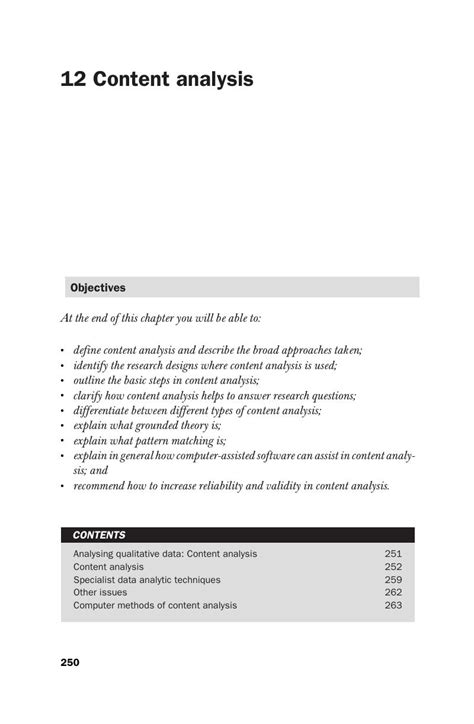 Content Analysis Chapter 12 Management Research Methods