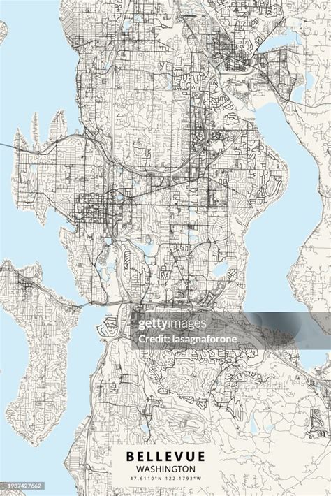 Bellevue Washington Usa Vector Map High Res Vector Graphic Getty Images