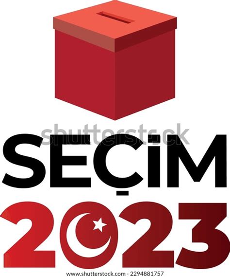 Türkiye Seçimleri 2023 Ballot Box Voting Stock Vector Royalty Free