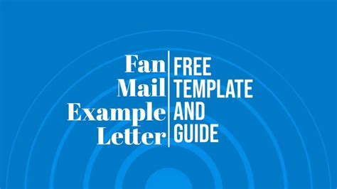 How To Write Fan Mail Example Template And Guide How To Write Fan Mail Example Template And Guide