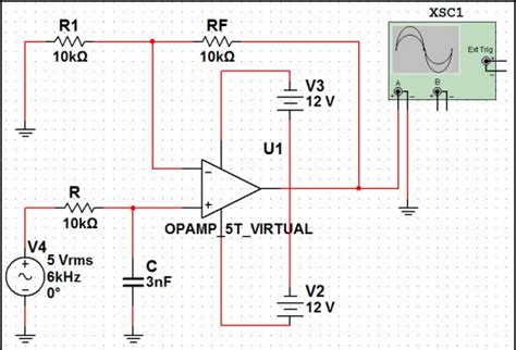 First Order Butterworth Active Low Pass Filter Circuit Butterworth Circuit Filters
