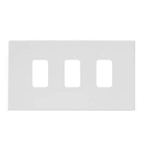 grid it sheer cfx gloss white 3 gang concealed fixing grid plate