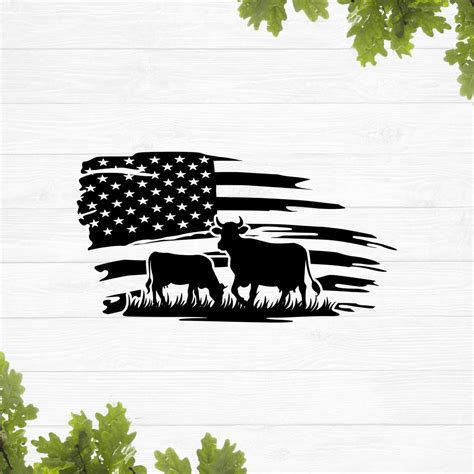 American Cow Svg Usa Cow Svg Cow American Flag Svg Cut File Svg