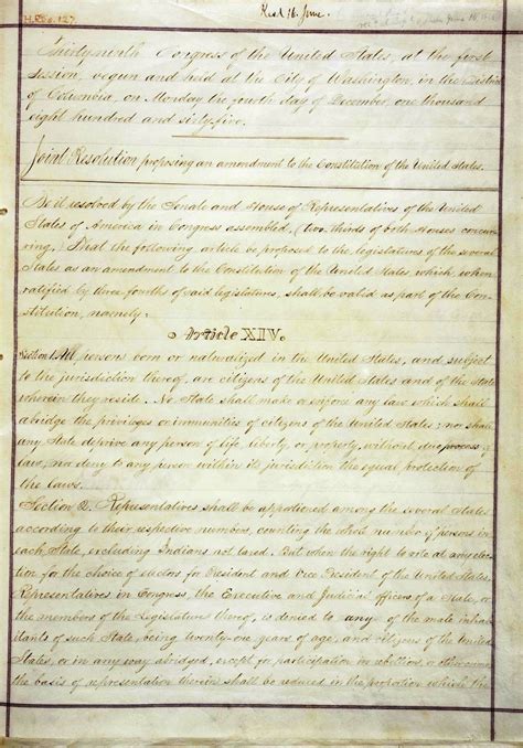 United States Constitution And Citizenship Day 14th Amendment