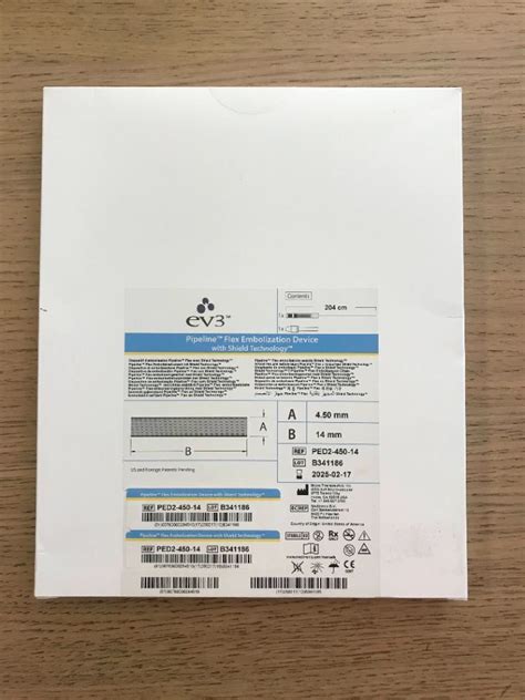 New Ev3 Ped2 450 14 Pipeline Flex Embolization Device W Shield Technology 204cm X 4 5mm 14mm X