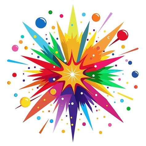 Create A Vibrant Explosion Of Confetti And Fireworks In A Multitude Of