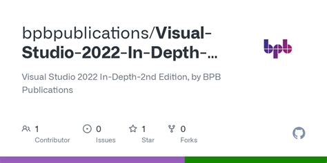 GitHub Bpbpublications Visual Studio 2022 In Depth 2nd Edition