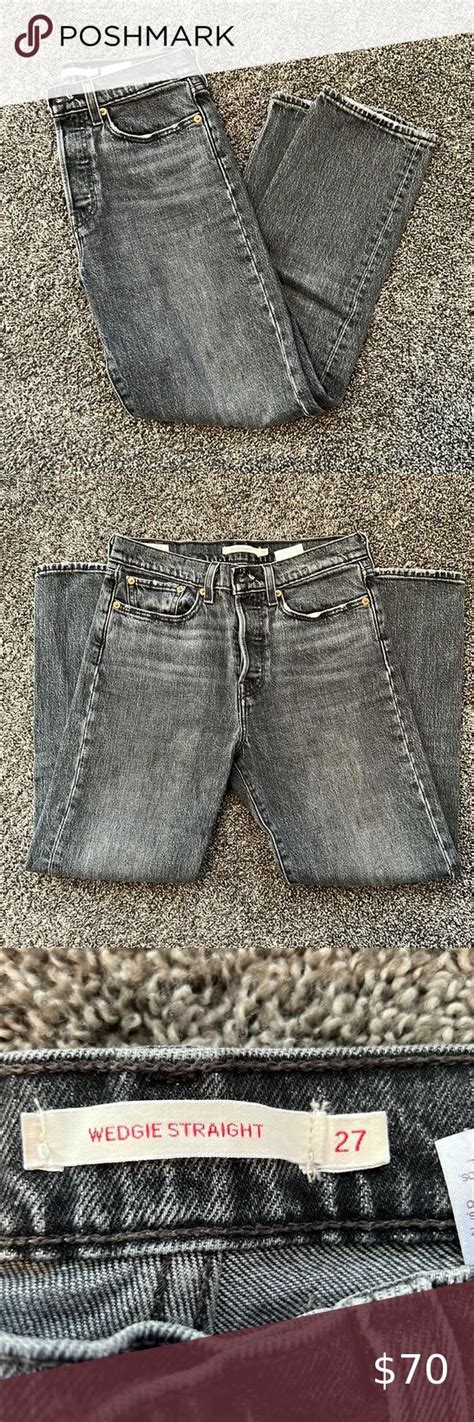 Levis Wedgie Straight Jeans Grey 27