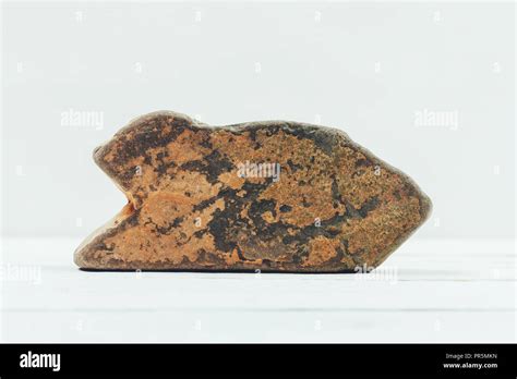 Natural Stone Shaped Arrow Pointer On White Background Mock Up For Text