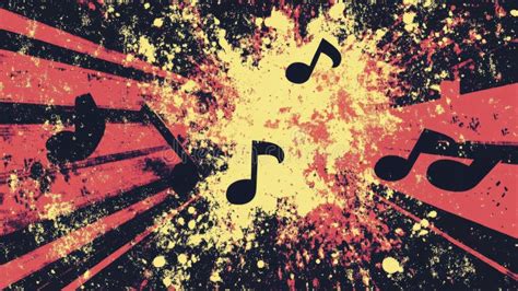 Explosive Abstract Image Of Musical Notes And Energy Stock Illustration Illustration Of Burst