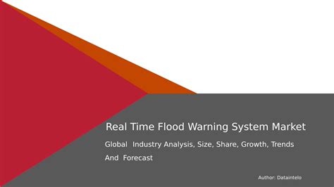 Real Time Flood Warning System Market Report Global Forecast From 2025 To 2033