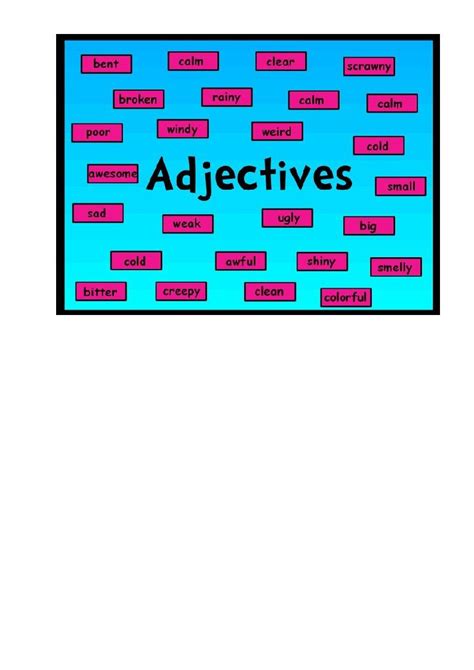 Прикметники в англійській мові Інші методичні матеріали Англійська мова