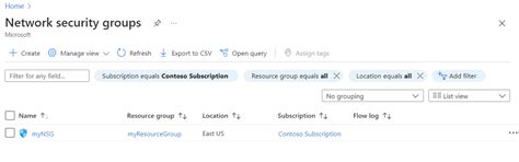 创建、更改或删除 azure 网络安全组 microsoft learn