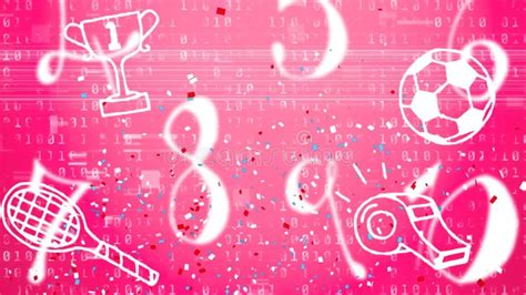animation of school supplies over digital data processing stock video