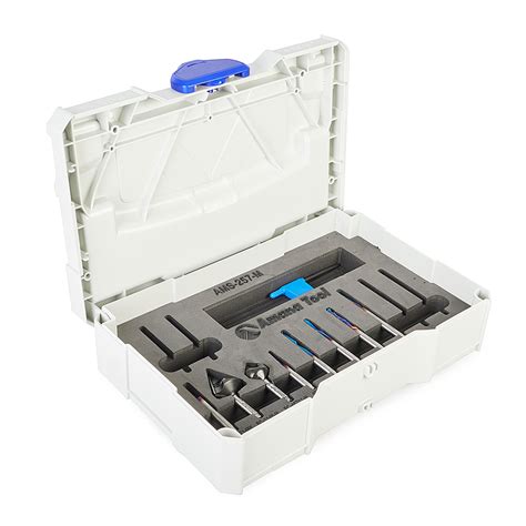 AMS M Pc CNC General Purpose Router Bit Set Mm Shank Packed In Tanos Systainer Plastic Case