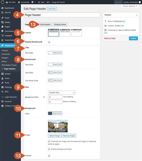 Create Title Page Headers For WordPress Pages Posts And More WPHubSite