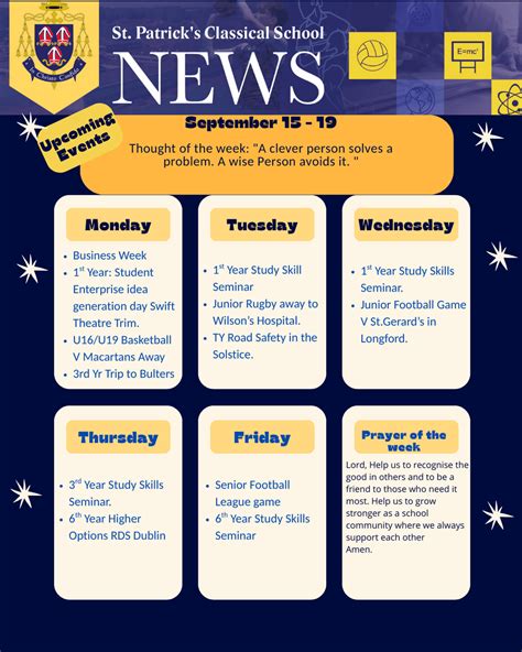 Weekly Update St Patricks Classical School